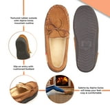 Alpine Swiss Sabine Womens Suede Shearling Moccasin Slippers House ...
