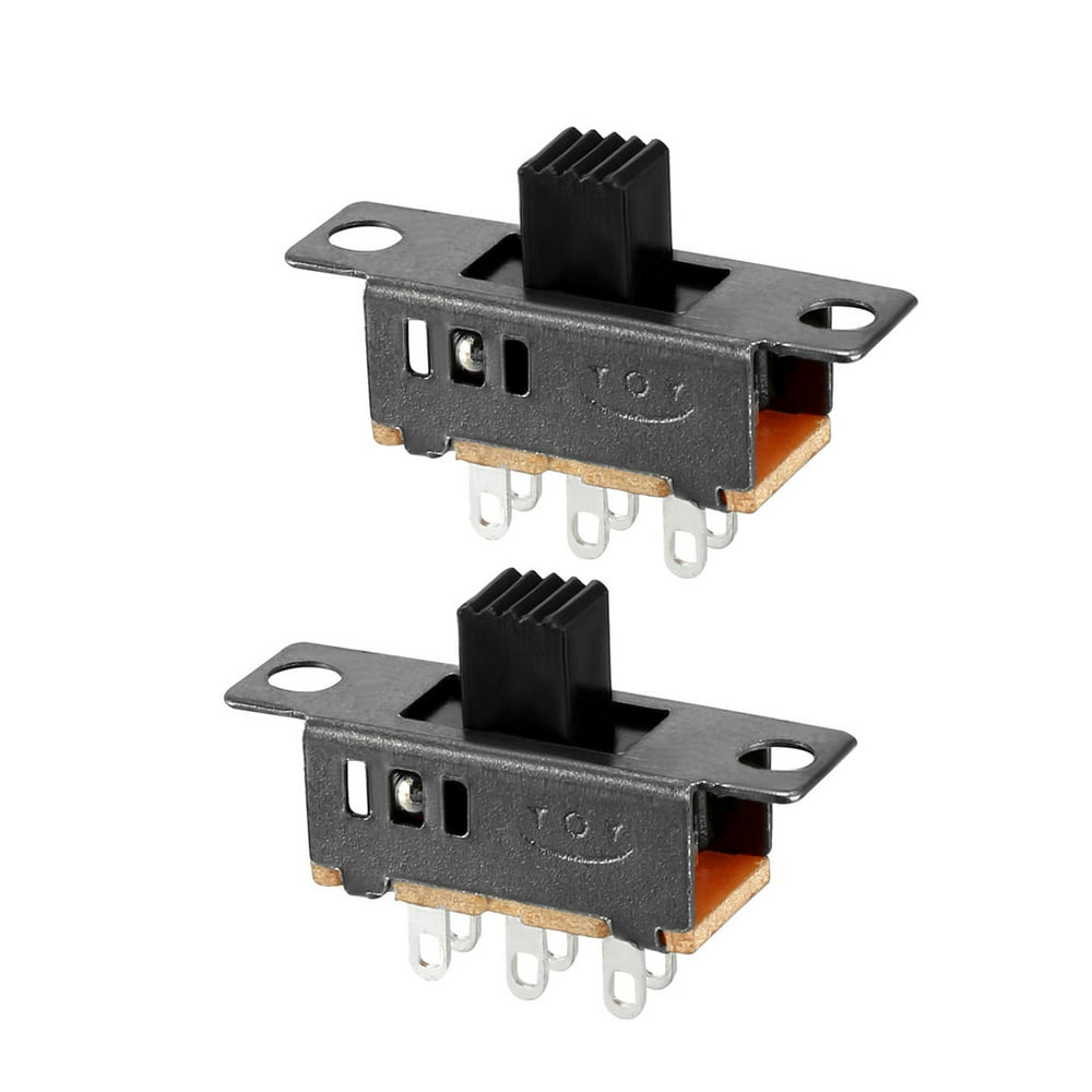 20PCS 6 Pin 3 Position DPDT Panel Mount Slide Switch DC 50V 0.5A ...