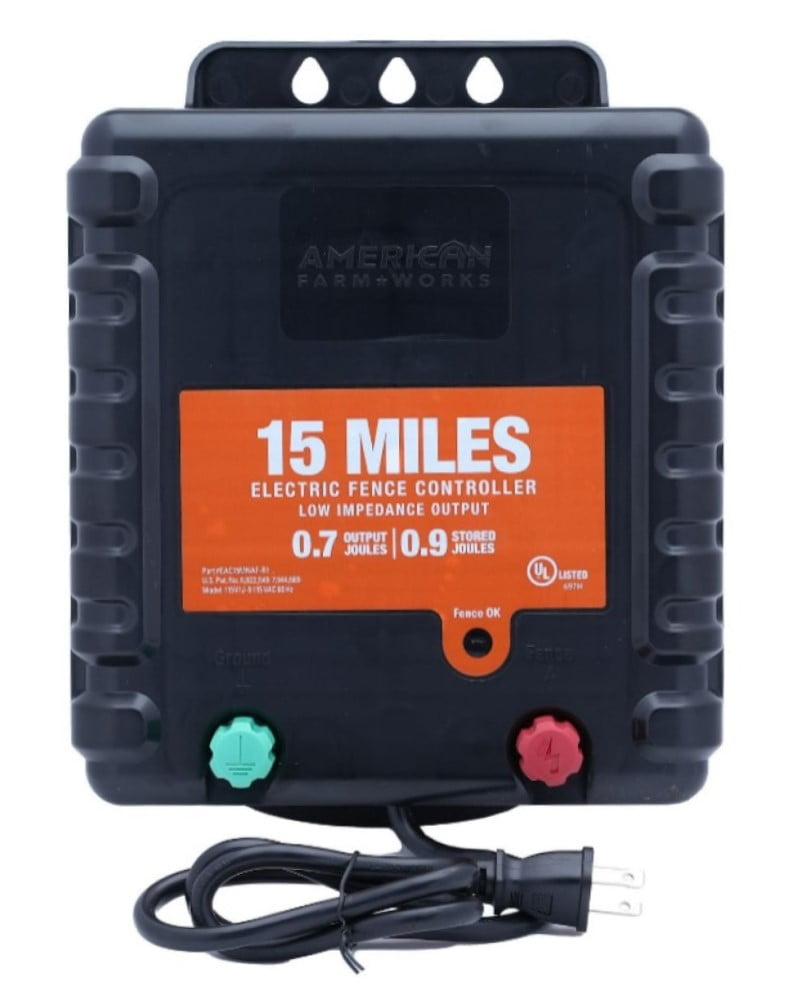 American FarmWorks EAC15MN-AFW 15-Mile Low Impedance Electric Fence ...