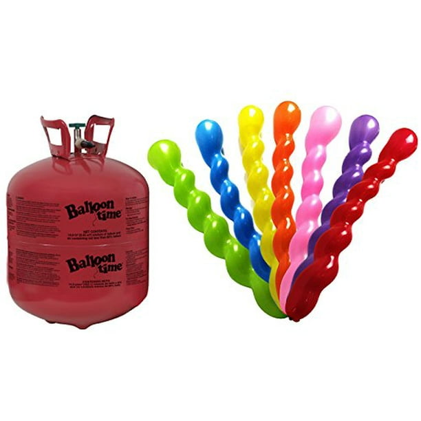 Helium Tank + 100 pieces of 40" Balloons - Balloon Time Disposable ...