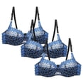BRGZLK 3 Pack Underwire Bras for Women Trendy Cute Floral Embroidery ...