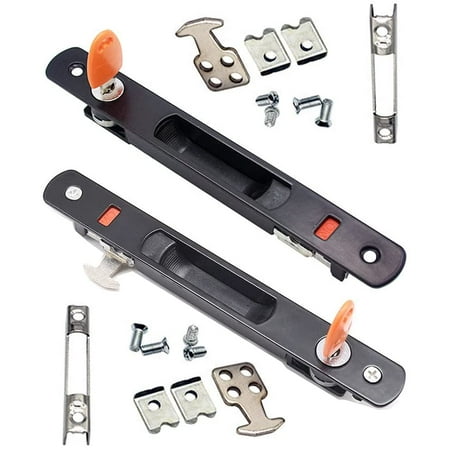 Sliding Door Lock, Set of 2 Sliding Glass Door Handles, Flush Mount ...