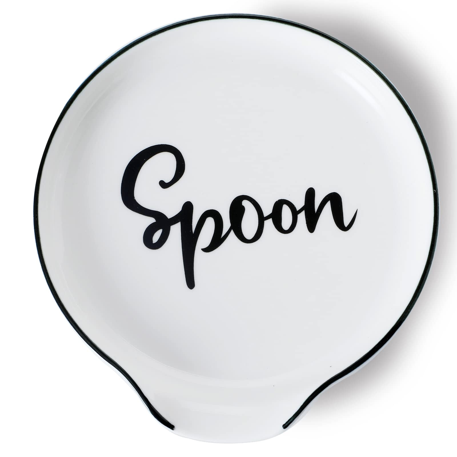Ceramic Spoon Rest for Stove Top - 5 Inches Large Spoon Holder for ...