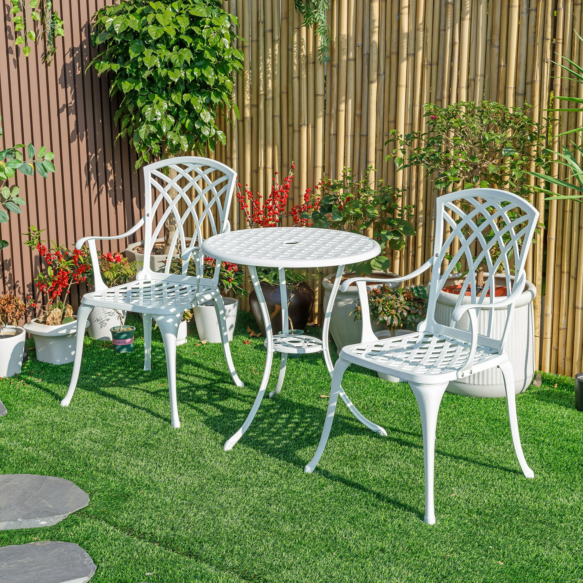 Click here for Hi-Line Gift 3 Pcs Cast Aluminum Patio Bistro Set... prices