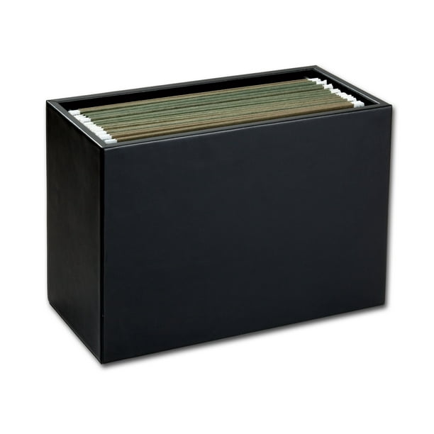 Classic Black Leather HangIndia - INg File Folder Box - Walmart.com