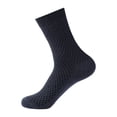 AWASD 2026 New Bamboo Fiber Crew Socks for Men Solid Color Breathable ...