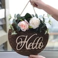 Axioma 30cm Flower Hello Welcome Sign Wreaths Garland Rustic Door ...