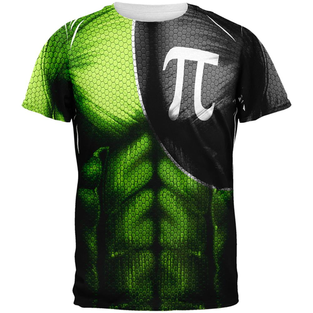 Captain Pi the Irrational Superhero All Over Mens T Shirt Multi LG ...