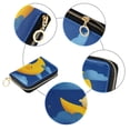 Leather Zipper Card Bag 4.7x3.1x0.8Inch Women's Card Bag Coin Purse ...