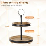 Urban Deco Modern Farmhouse Wooden Decorative Three Tiered Round Trays ...