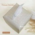 2Pcs Tissue Box Cover, Square PU Leather Tissue Holder, Decorative ...