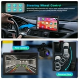 HOMPOW 7'' Wireless Apple CarPlay & Android Auto Car Display – Portable ...