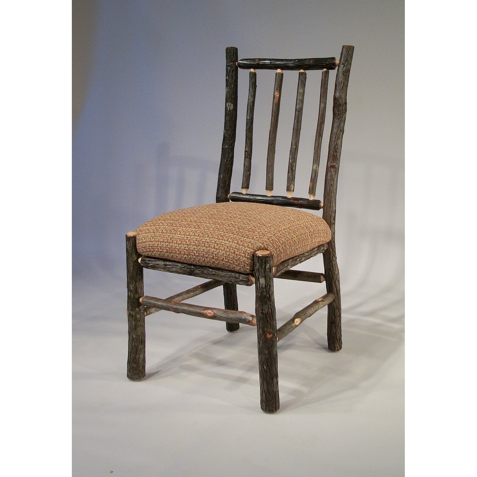 Lottie Rail Back Side Upholstered Dining Chair, Made in USA, Commercial ...