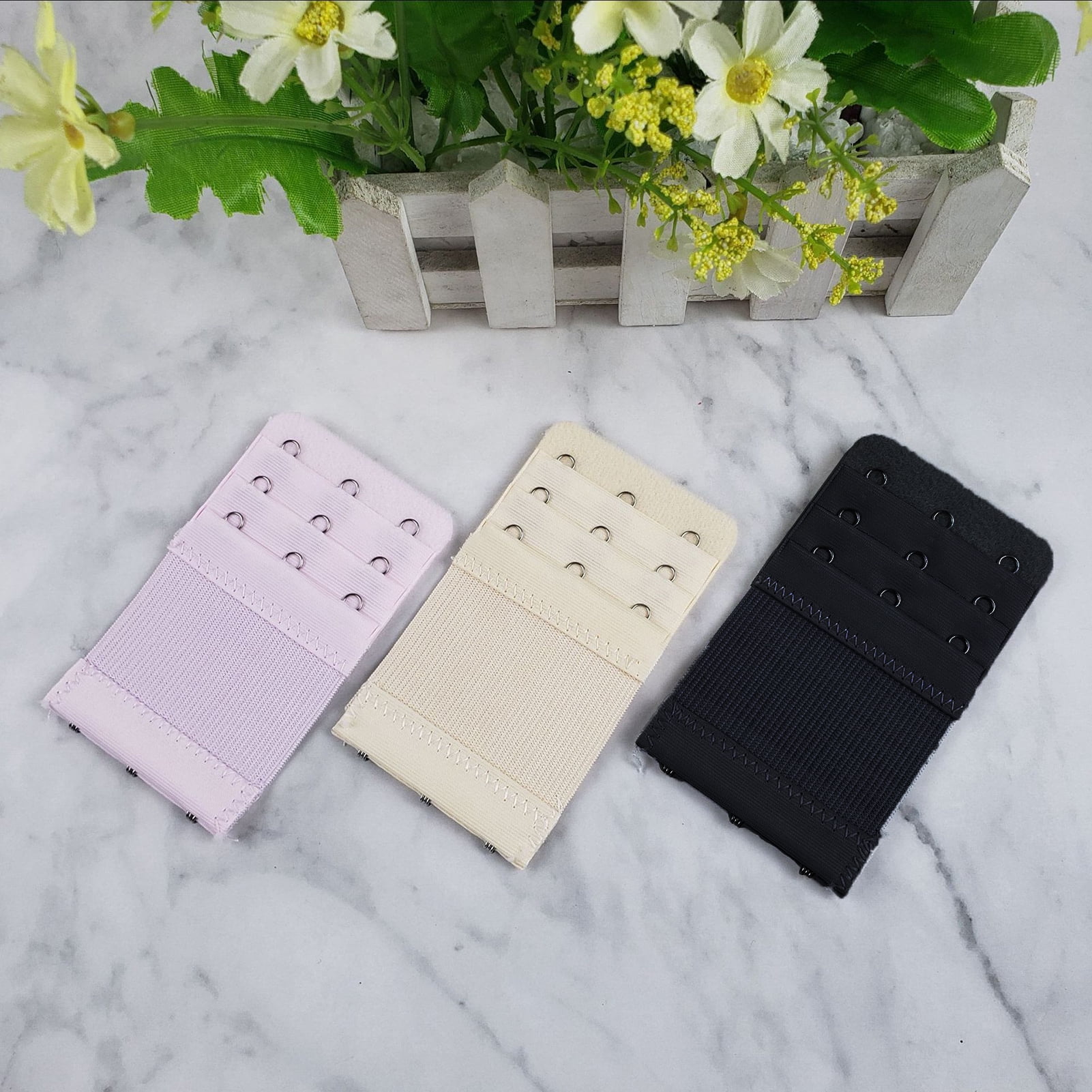 Visland 8Pcs Women Bra Extender, Breathable Elastic Reusable 3 Hooks ...