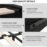 Flolinda King Velvet Upholstered Platform Bed Frame with Headboard ...