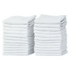 Pacific Linens White 24-Pack 100% Cotton Washcloths, Durable ...