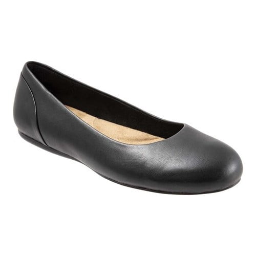 Click here for Womens Softwalk Sonoma Ballet Flat Black Nappa Lea... prices