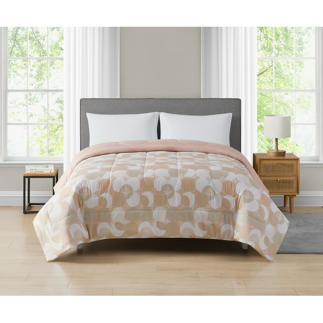 Mainstays Geometric Reversible Comforter Double/Queen, MAINSTAYS PL MS ...