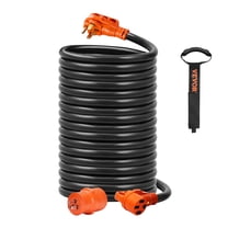 KFFKFF 75ft 50A RV Extension Cord, 125V/250V 7500W Heavy-Duty STW 6/3 ...