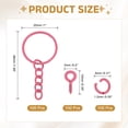 100Sets Rose Red Keychain Making Kit, 25mm 1inch Chain Keychain Rings ...