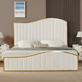 "Howe Queen Size Tall Fabric Head Tufted Bed Frame, 61.4"" Vertical ...