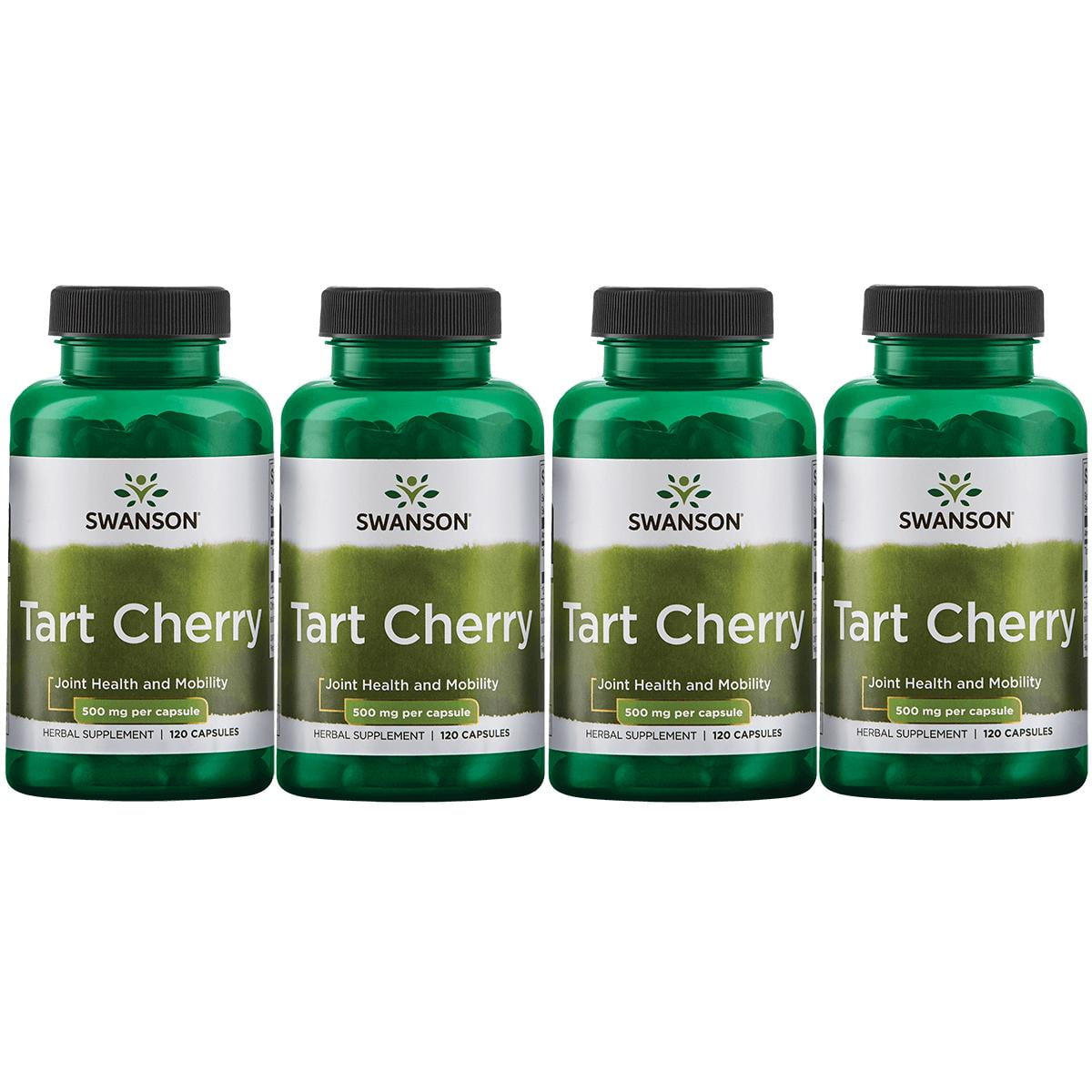 Swanson Tart Cherry 500 mg 120 Caps 4 Pack - Walmart.com