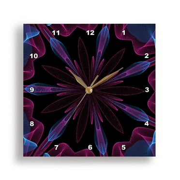 3dRose, Purple Butterfly Illustration, 10x10 Wall Clock - Walmart.com