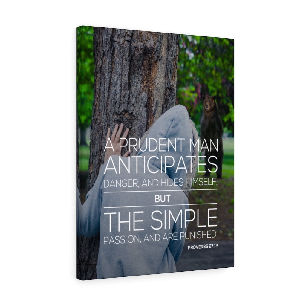 Scripture Walls A Prudent Man Proverbs 27:12 Bible Verse Canvas ...