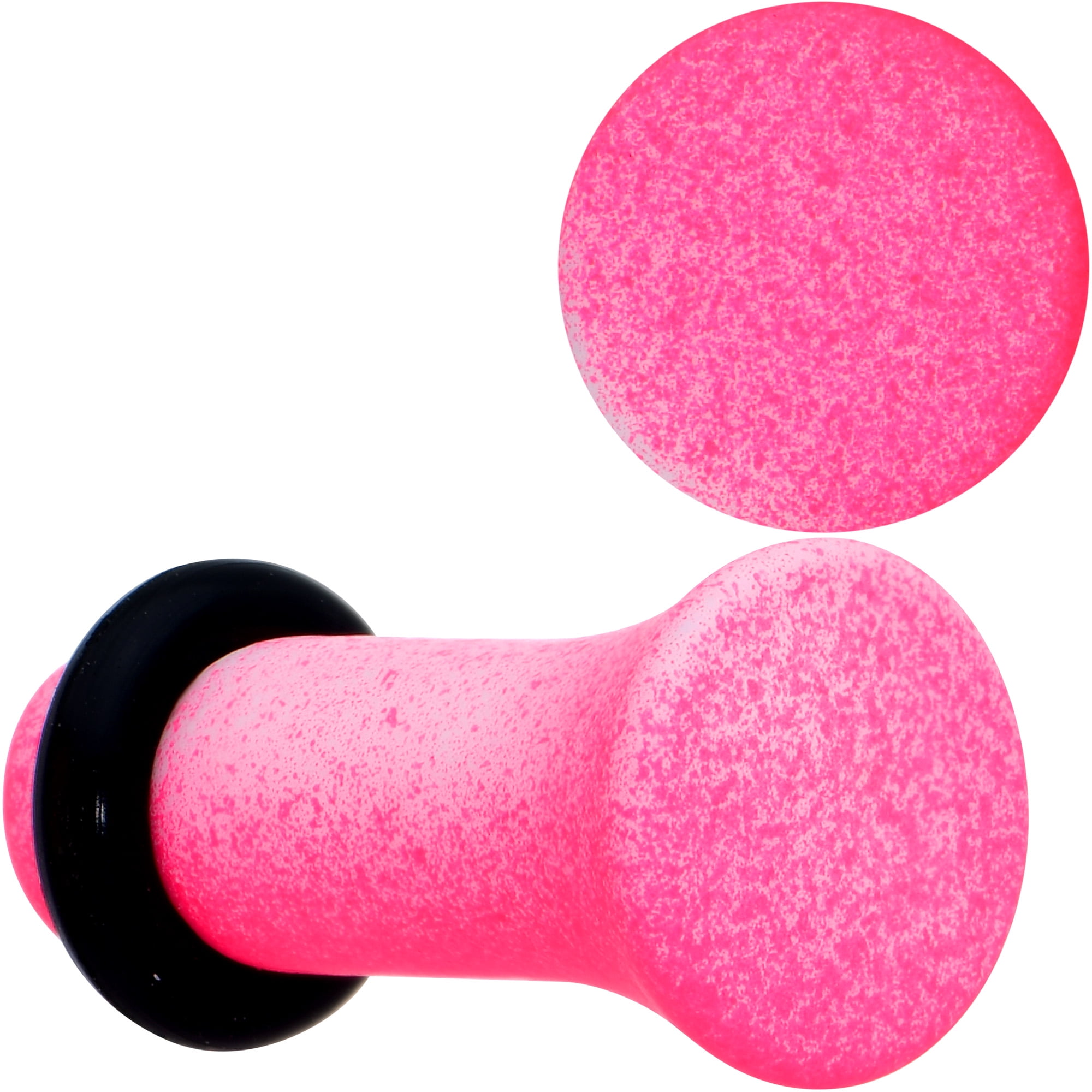 Body Candy 6 Gauge 2Pc Ear Plugs White Pink Ombre Matte Acrylic Single ...