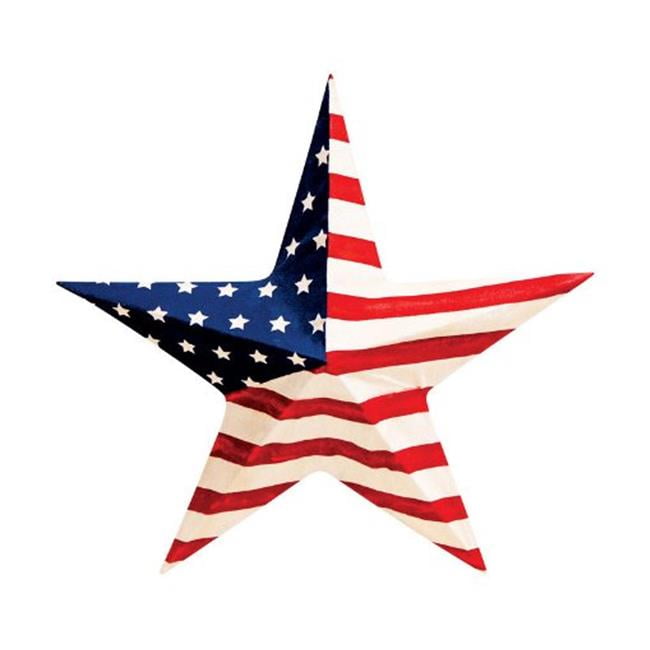 7XS0WU14 9 in. RWB Christmas Patriotic Star - Walmart.com