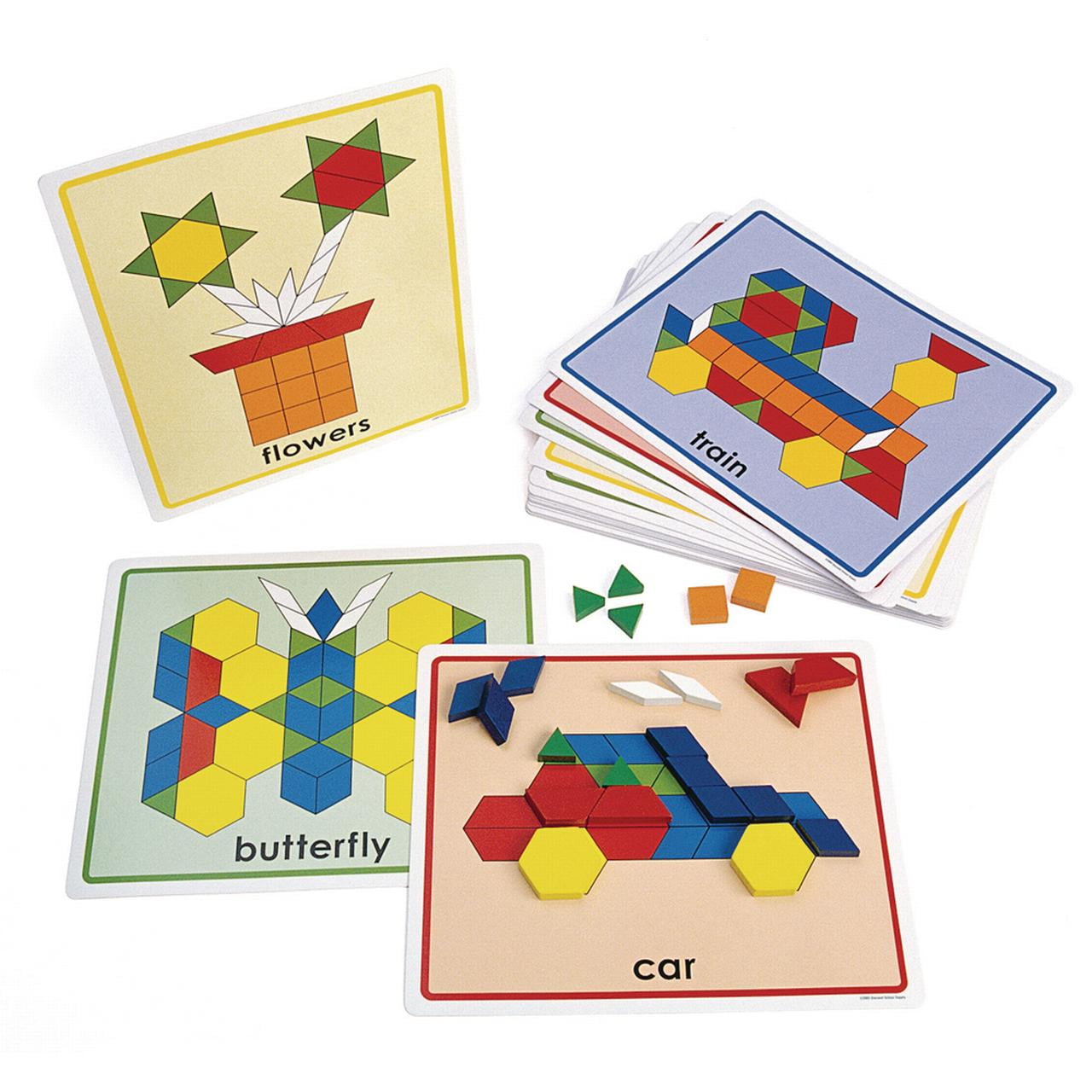 Excellerations? Pattern Block Picture Cards - Set of 20 - Walmart.com