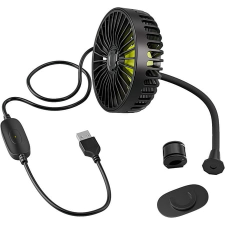 FanShow 5V 1A Headrest Car Fan, Portable USB Fan Car Fan 360° Rotating ...