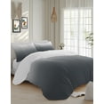4 Piece Duvet Cover Set Full, Abstract Ombre Grey Soft Breathable ...