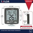 Taylor Digital Safety Zone Refrigerator/Freezer Thermometer, Black ...