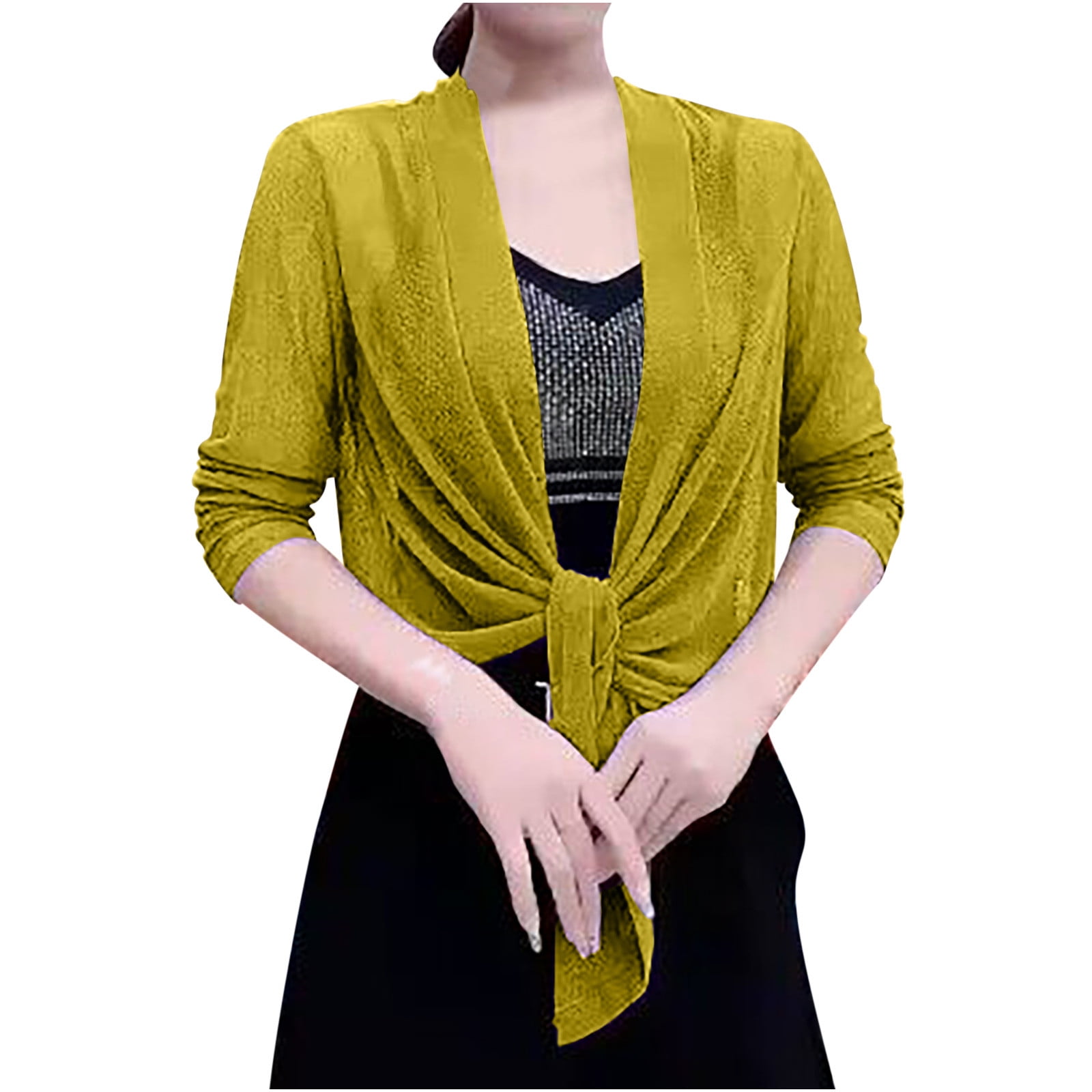 Ganfancp Cardigans for Women Trendy Long Sleeved Cardigan Soft Chiffon ...