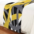 Bed Runner Yellow Stripes Bedding Scarves Soft Decorative Bed Flag ...