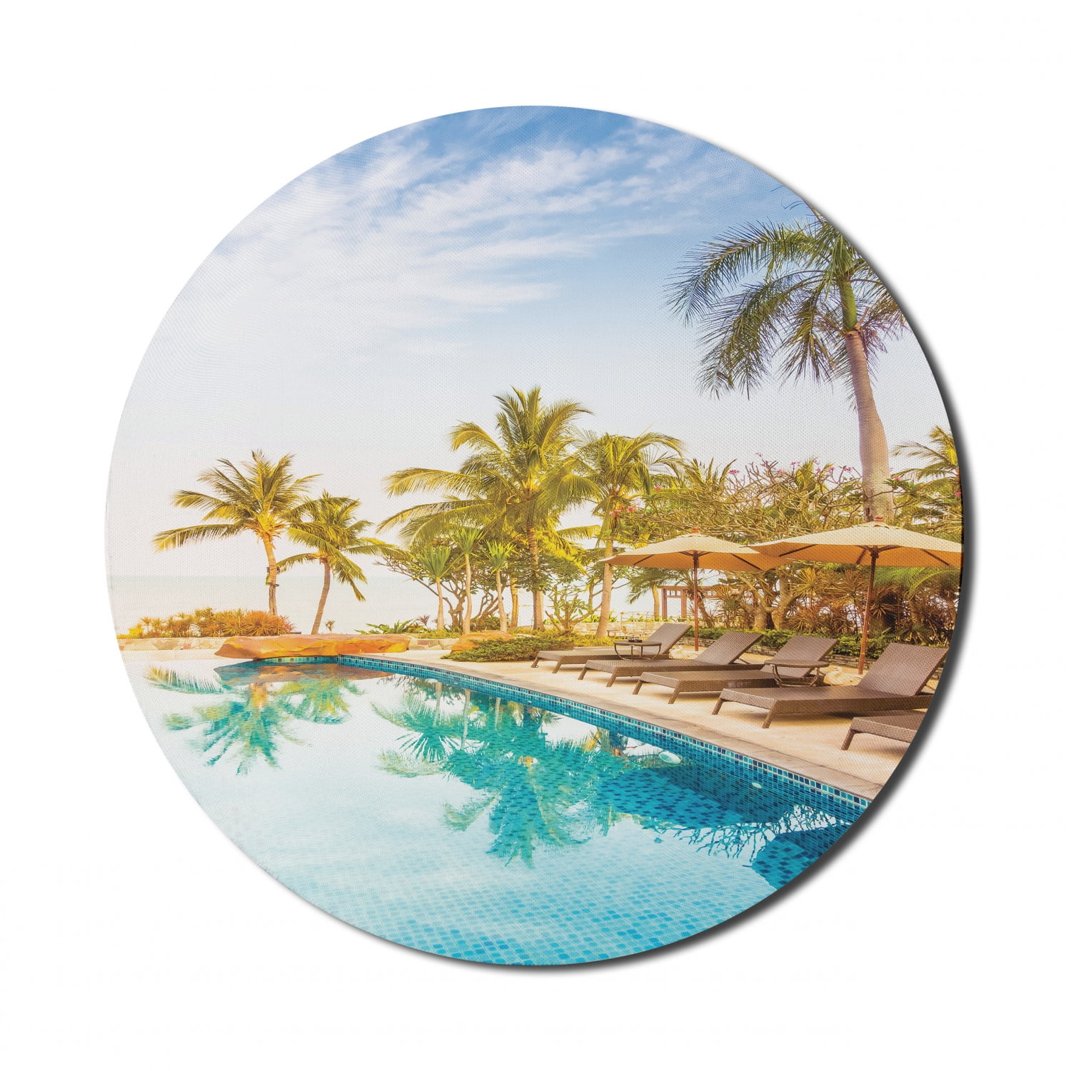 Landscape Mouse Pad for Computers, Aerial View of a Pool in a Health ...