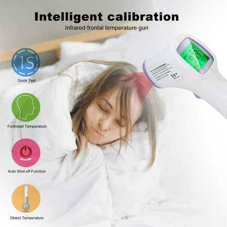 Touchless IR Thermometer ℃/℉ 32 Groups Record Three Colors Backlight Digital Display | Walmart ...