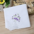 6 Pcs Vintage Cotton Ladies Embroidered Lace Handkerchief Women Floral ...