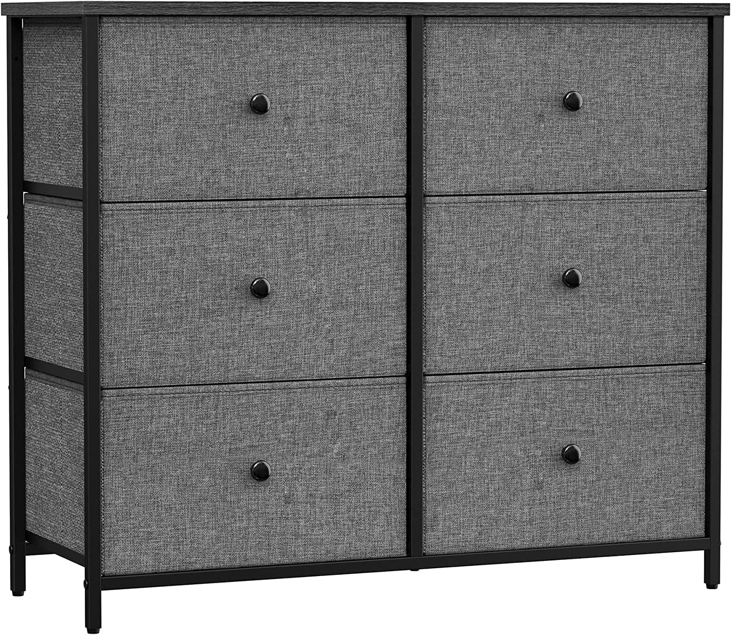 SONGMICS Dresser for Bedroom Clothes Organizer Storage Unit with 5 ...