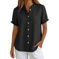 BODOAO Women's Short Sleeve Button Down Shirts 2026 Trendy Casual ...