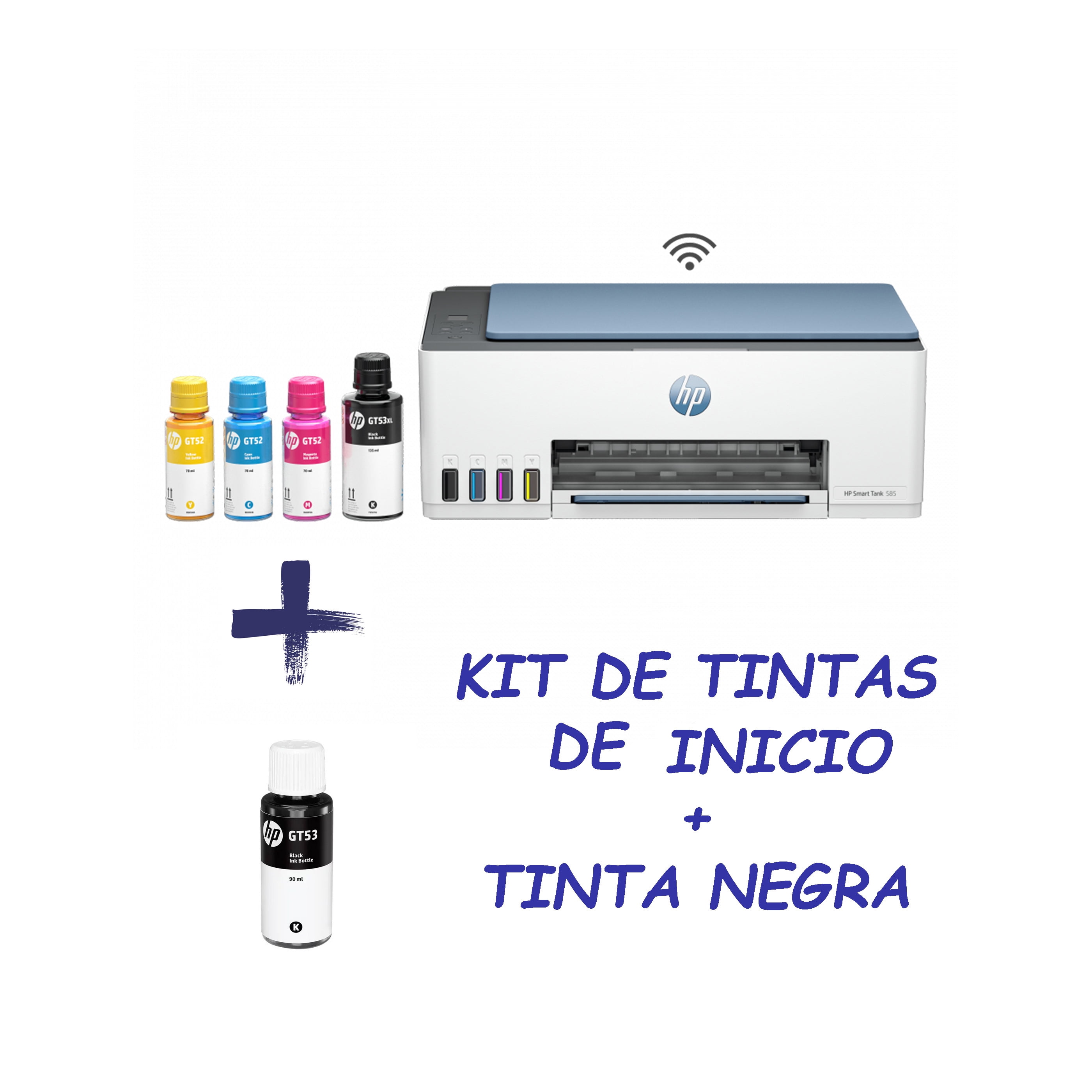 Impresora Multifuncional HP Smart Tank 585 Tinta Continua Color Wi-Fi ...