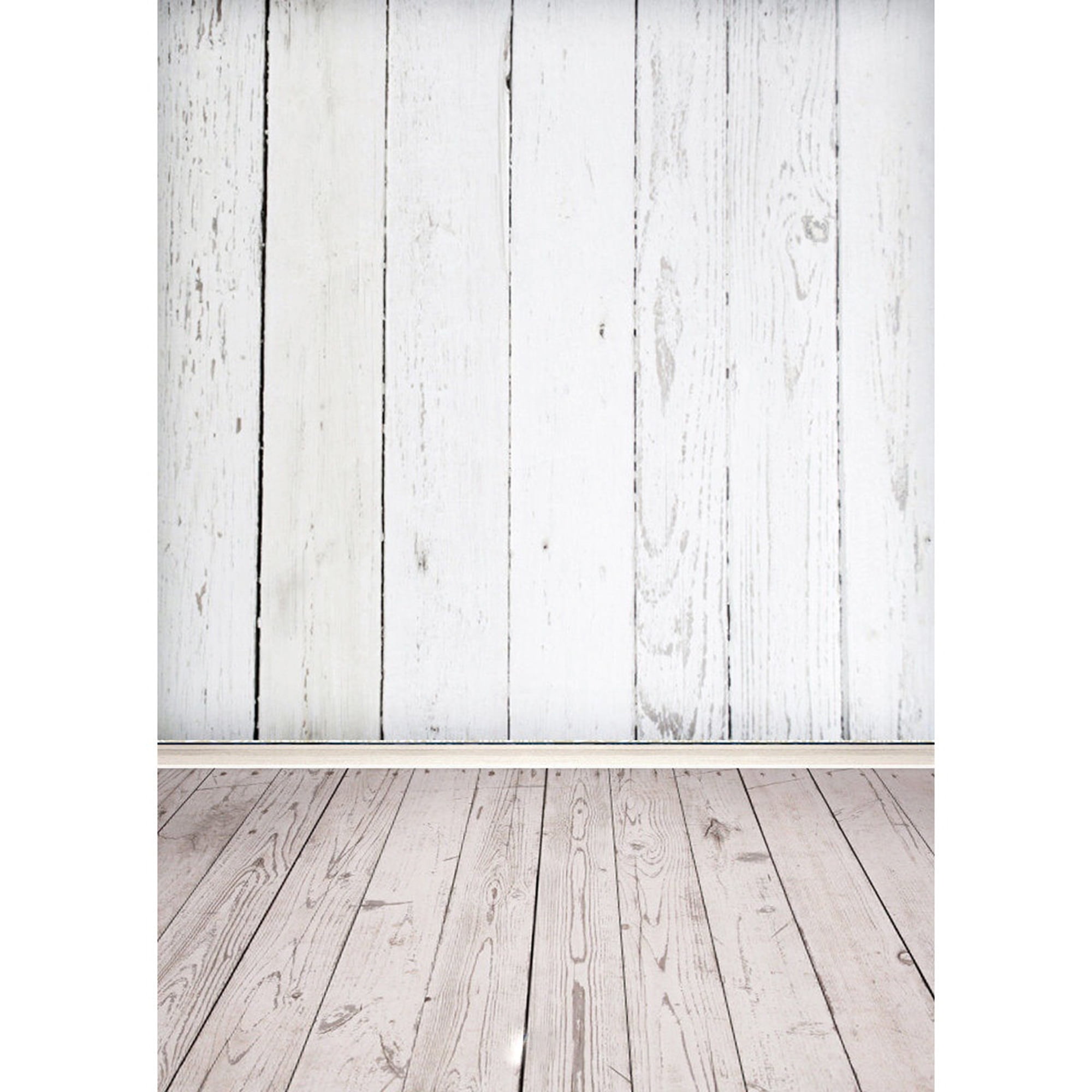 White Wood Floor Background