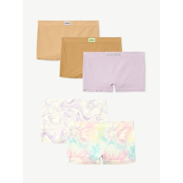 Justice Girls "Shades Collection" Shortie Undies, 5-Pack, Sizes 6-16 ...