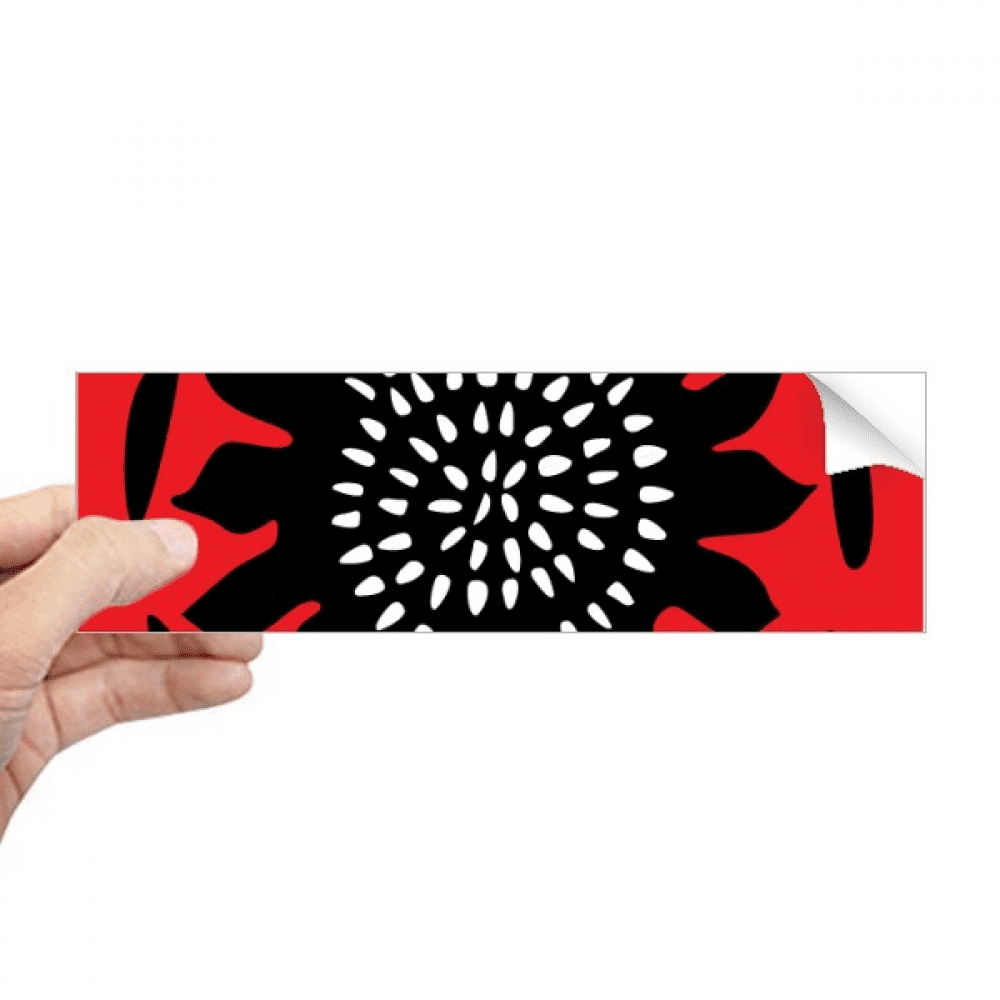 Sunflower Outline Celebrate Mexico Totems Rectangle Bumper Sticker