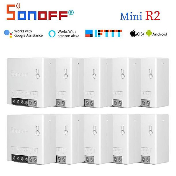Sonoff Mini R2 DIY Intelligent Switch Wi-Fi Small Body 2-Way Remote ...
