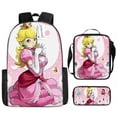 Mario Princess Peach Princess Student Backpack 3-Piece Set Mario ...