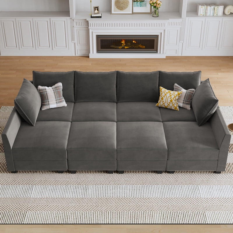 Click here for Honbay Elegant Velvet Sectional Couch For Apartmen... prices