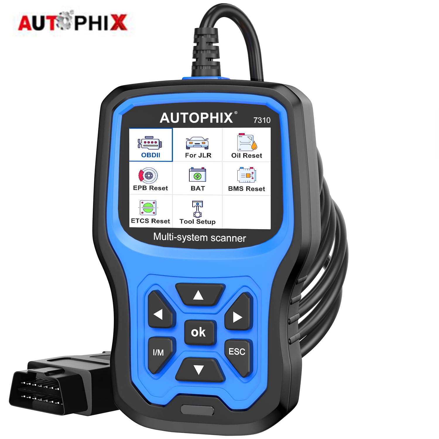 Autophix 7310 OBDII Car Scanner for JLR Vehicle Code Reader Scan All ...