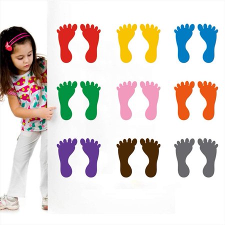 Pairs Footprint Stickers for Floor, Wall, Stairs to Guide Directions ...